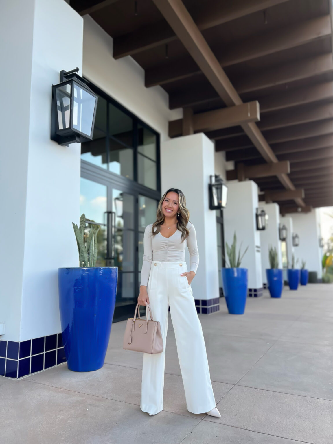 Spring Monochromatic Work Outfit - Stylish Petite